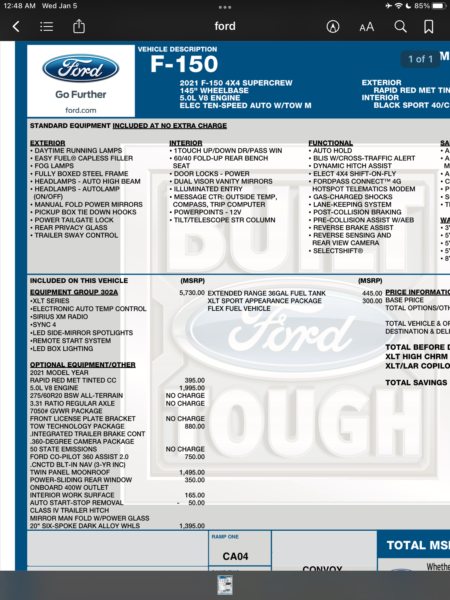 Photos of 2021 XLT Payload Stickers! - Page 9 - Ford F150 Forum ...