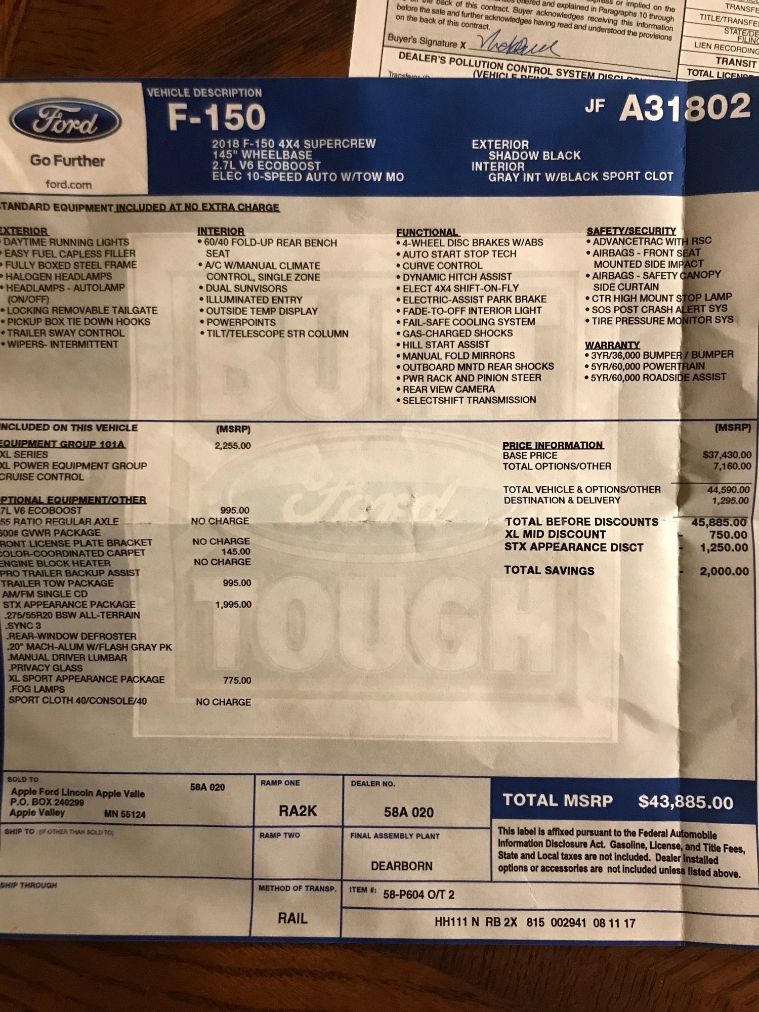 Just tell us your under invoice price paid. - Page 536 - Ford F150 ...