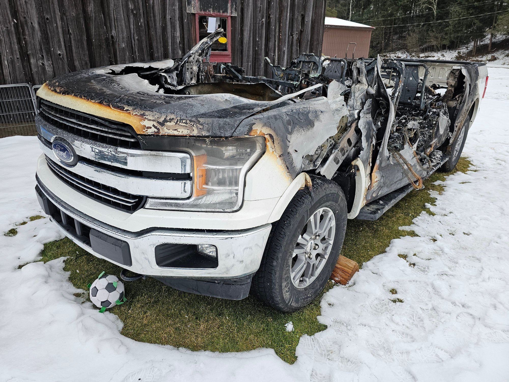 How long until we see a recall for these trucks catching fire? Video of ...