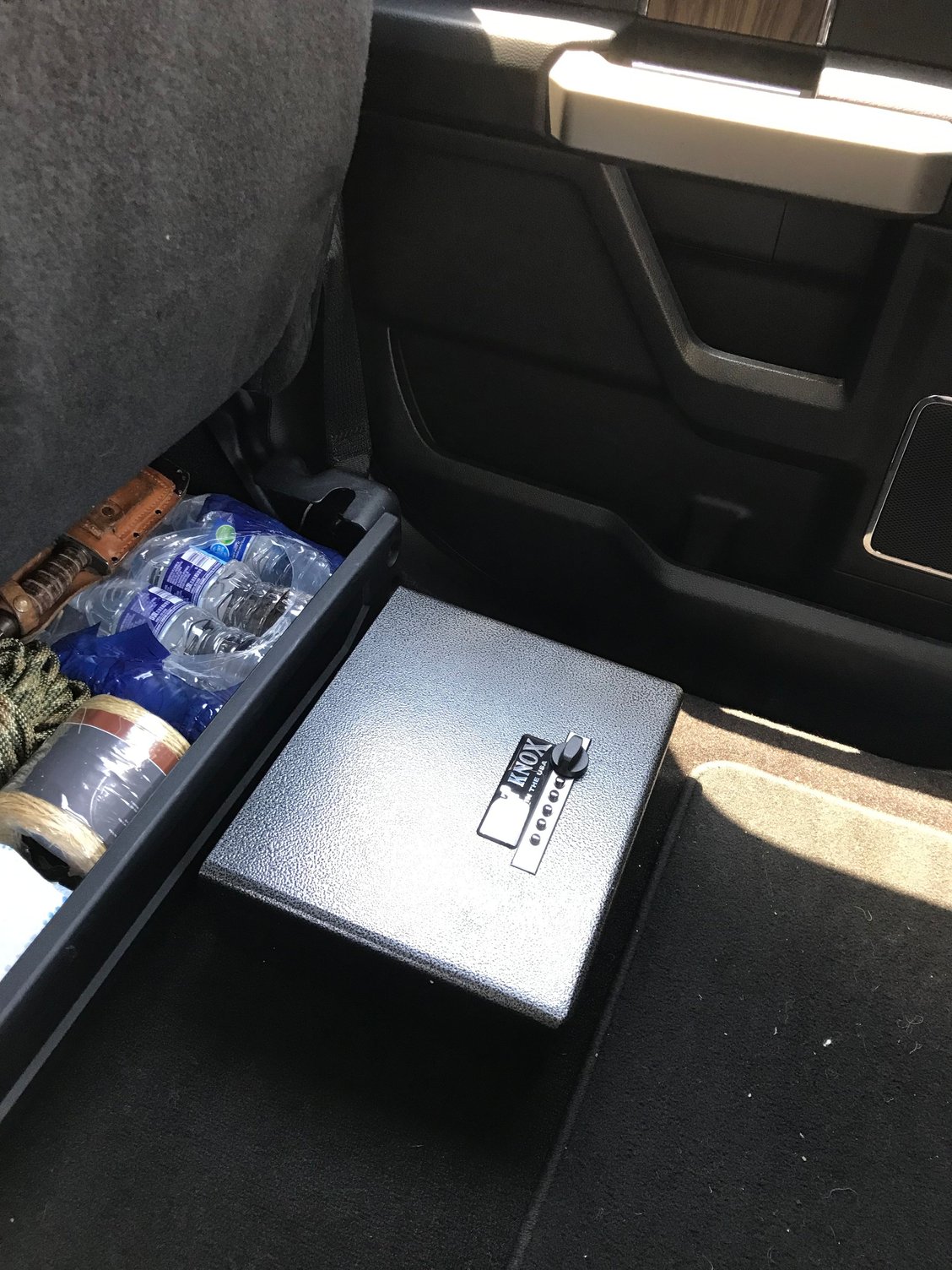 2020 Lariat: Can a mini-safe be securely installed under the rear seat ...