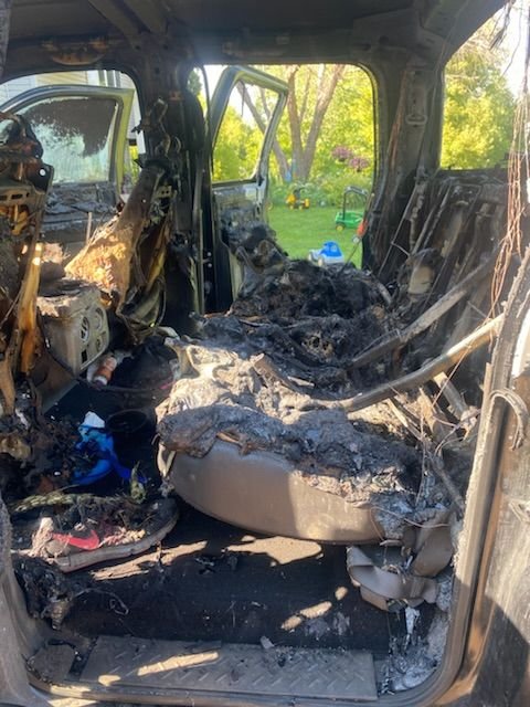 How long until we see a recall for these trucks catching fire? Video of ...