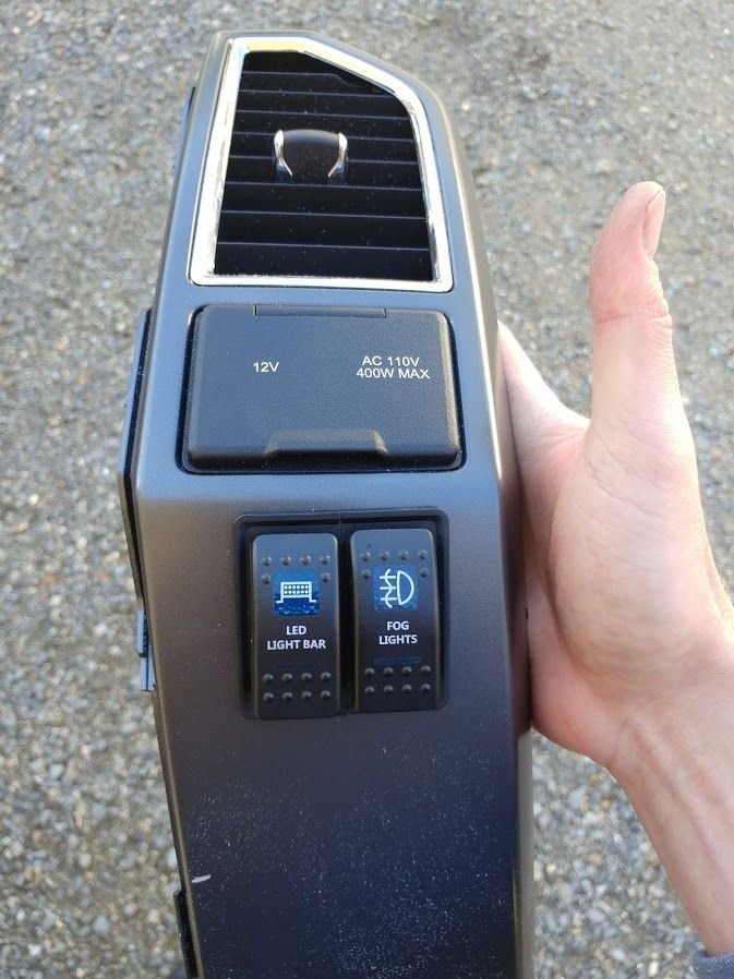 Accessory Switch Mounting under the AC port (Step by step) - Ford F150 ...