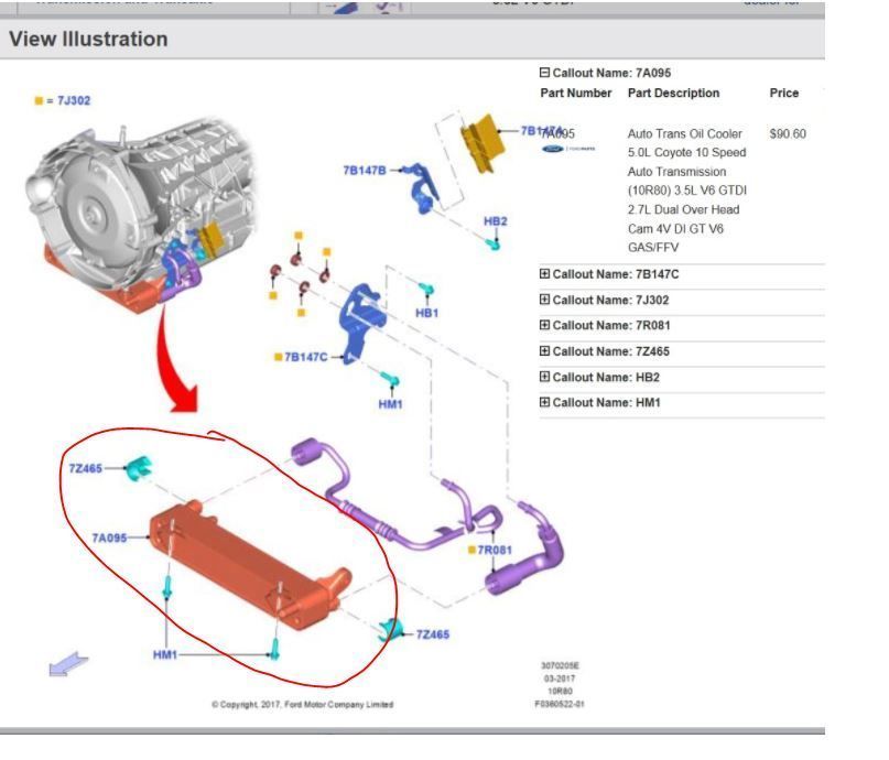 2015 F150 Transmission Radiator Exploded View Diagram