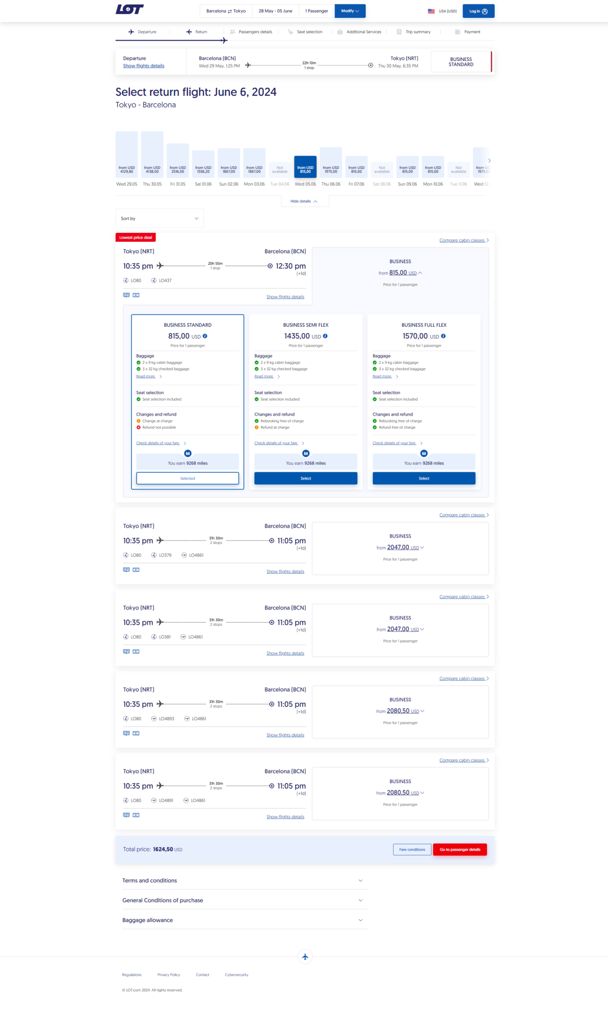 LO - BCN/MAD-NRT - $1625 USD / 1502 EUR or 3547 EUR r/t - Business (POS ...