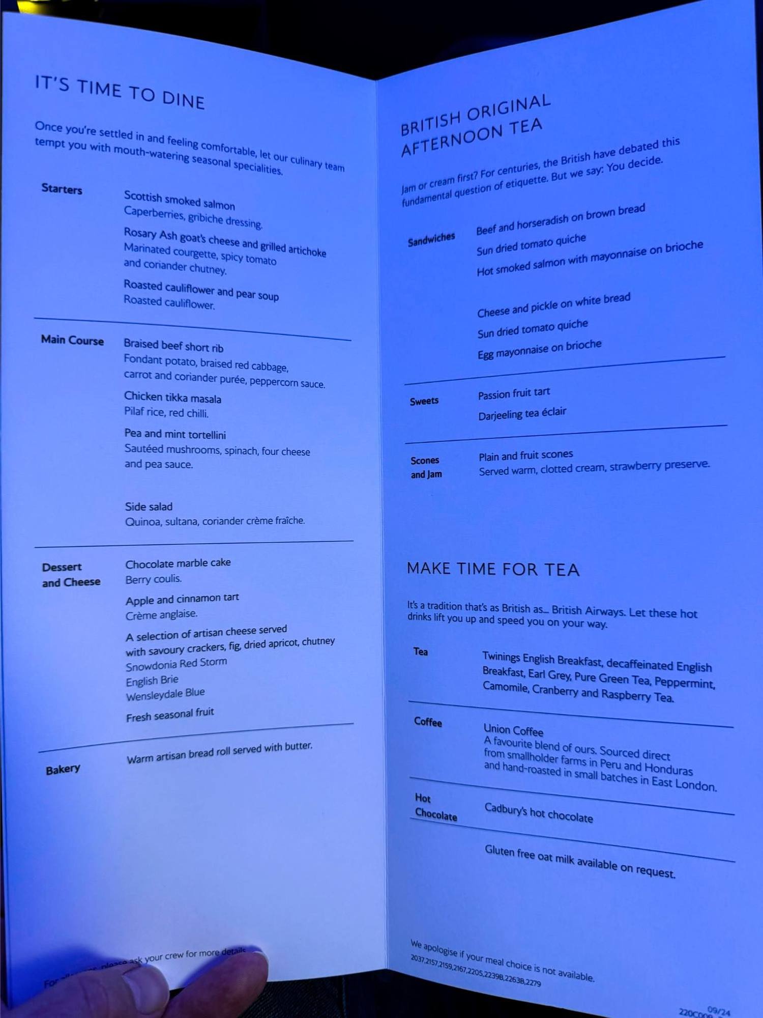 Long haul in-flight catering 2024 | Club World - Page 63 - FlyerTalk Forums