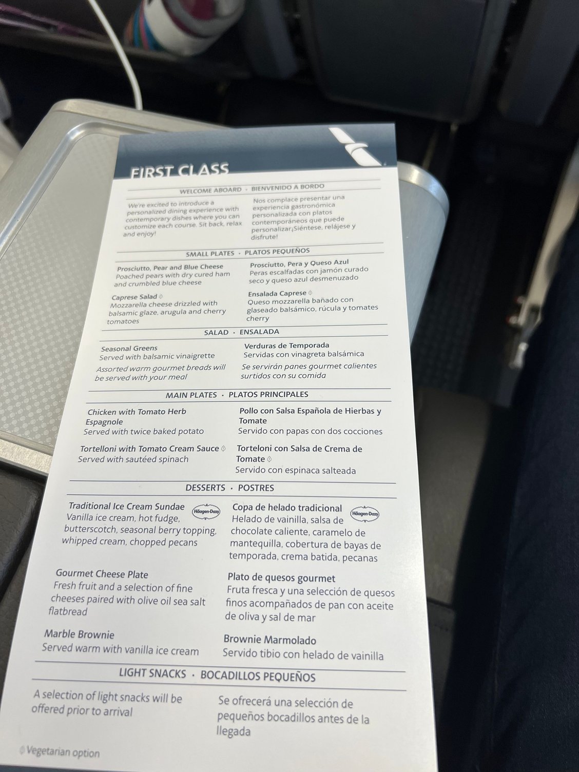 2023 AA Domestic Meal / Meals - menu / photos / etc. (master thread ...