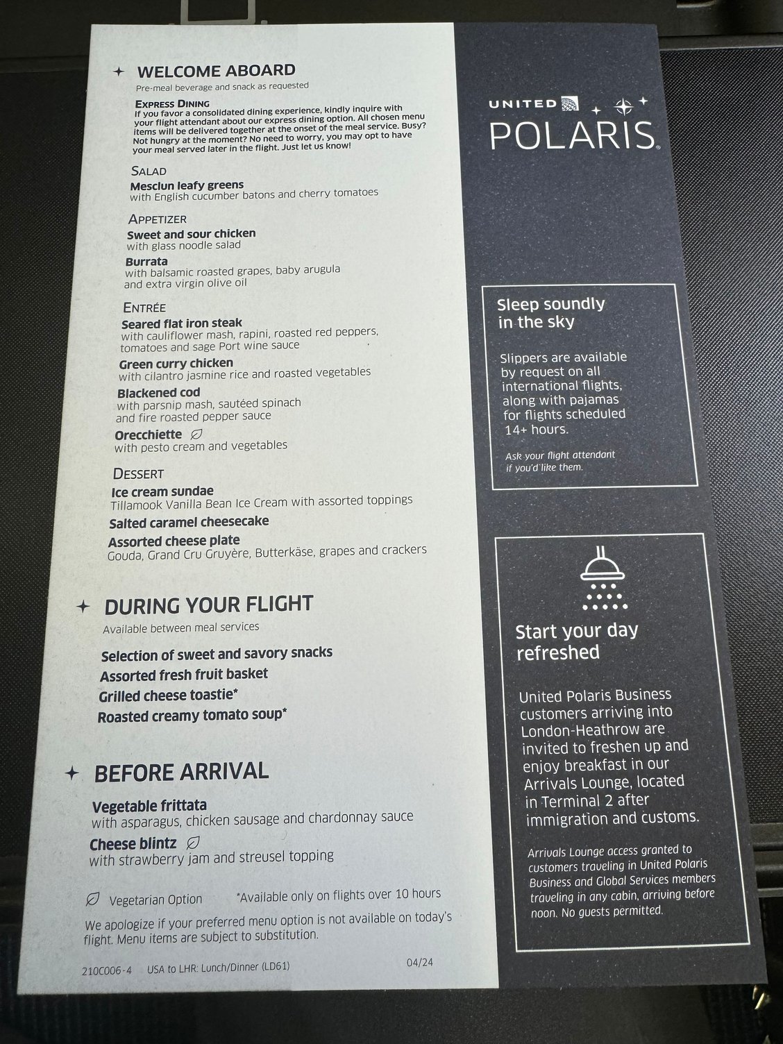 2024 Let's Eat - Polaris Business - Page 42 - FlyerTalk Forums