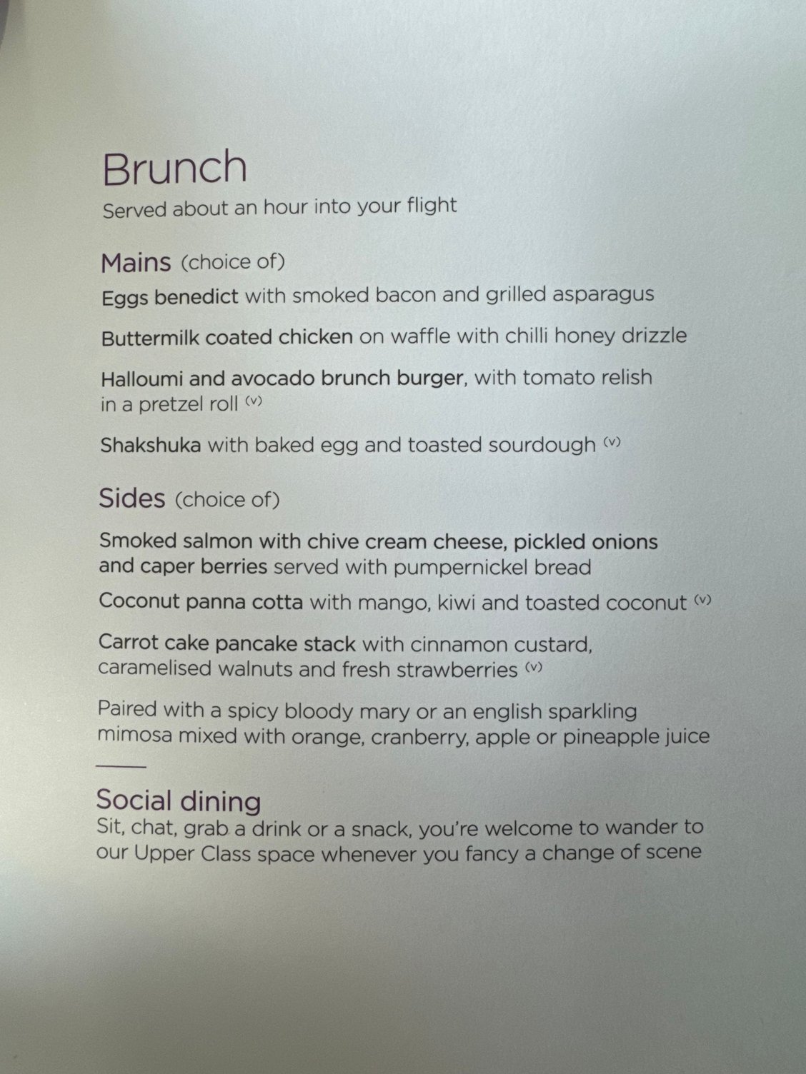 Upper Class Menu and inflight food April 2024 onwards - Page 2 - FlyerTalk Forums