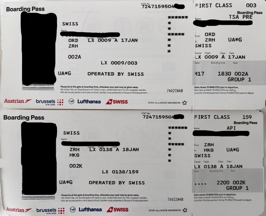 A lot of First: BOS-ORD-ZRH-HKG/PVG-ZRH-BOS - FlyerTalk Forums