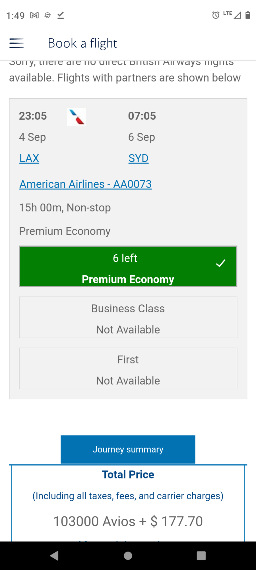 Canada to Australia on AA Advantage points - FlyerTalk Forums