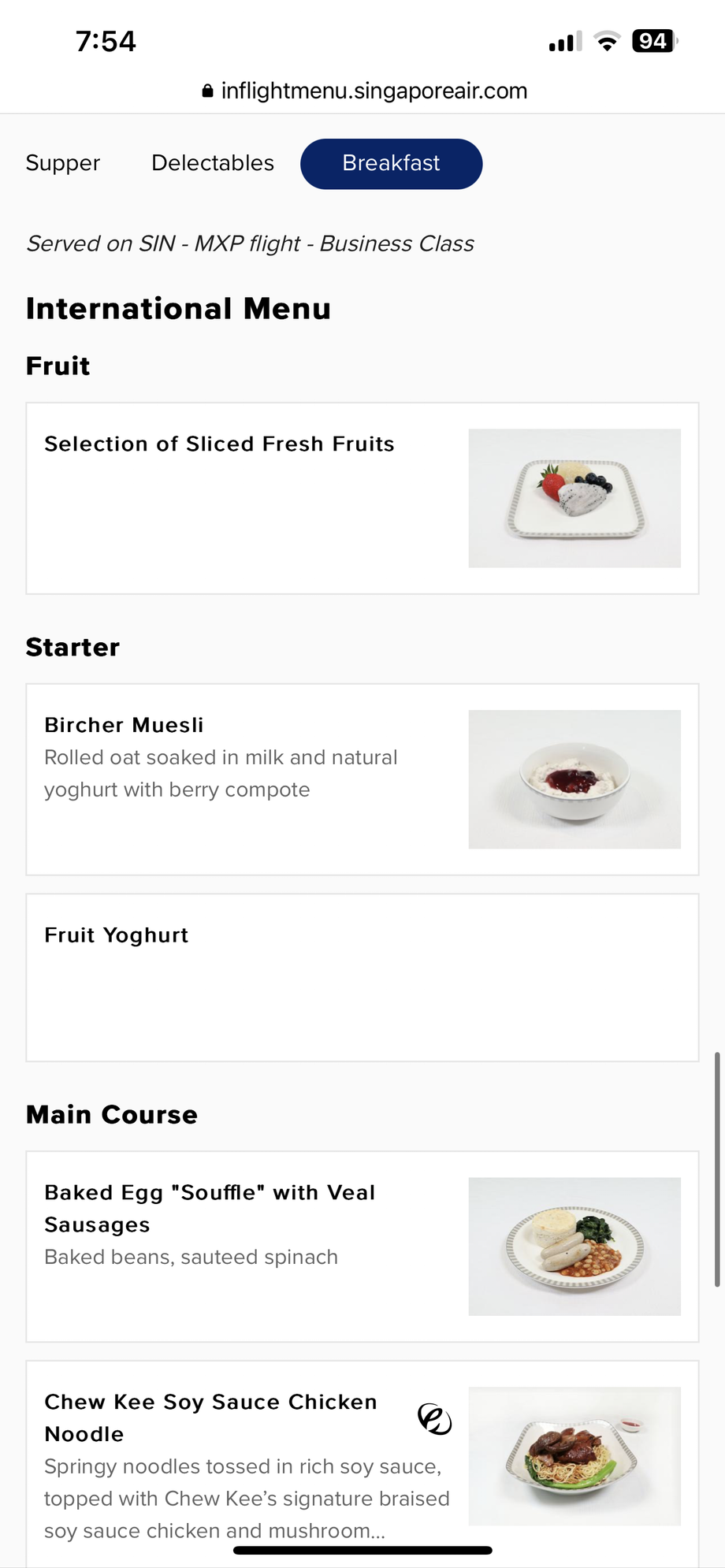 SIA online inflight menu with photos? - FlyerTalk Forums