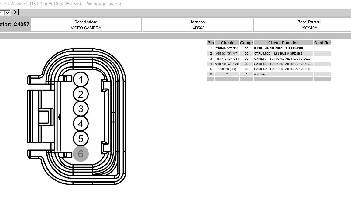 Rear camera wiring harness/connectors - Ford Truck Enthusiasts Forums