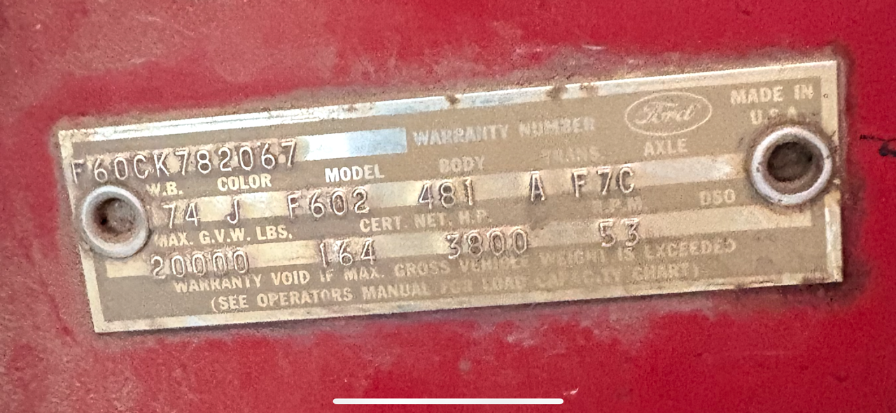 Help Decoding my F600 - Ford Truck Enthusiasts Forums