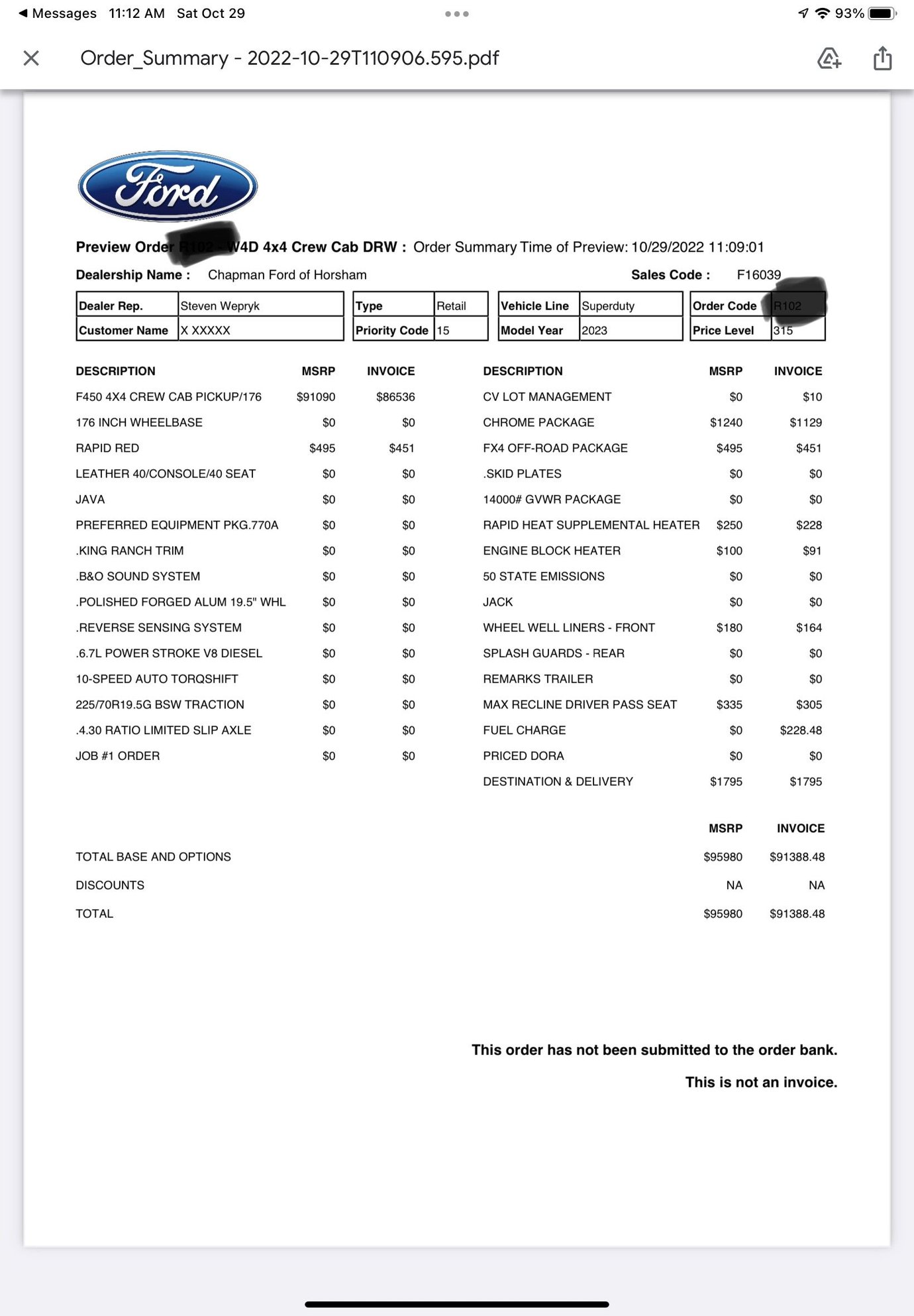 Chapman Unfilled 2022 Orders email - Ford Truck Enthusiasts Forums