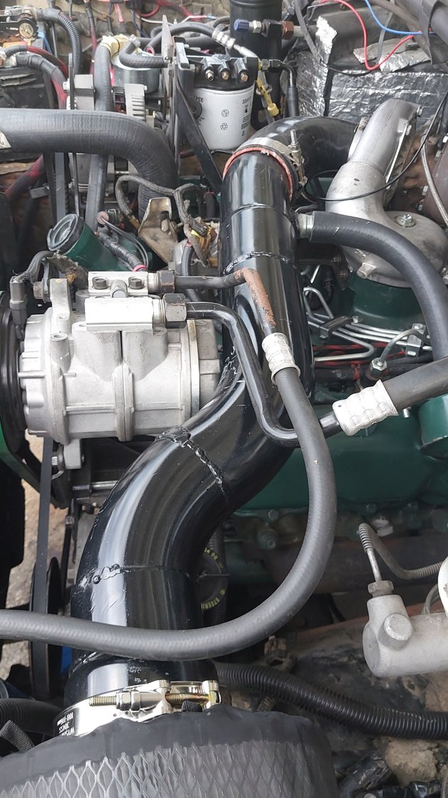 6.9/7.3 IDI Factory/ATS 093 Turbo Upgraded Air Intake (With V-Belt AC ...