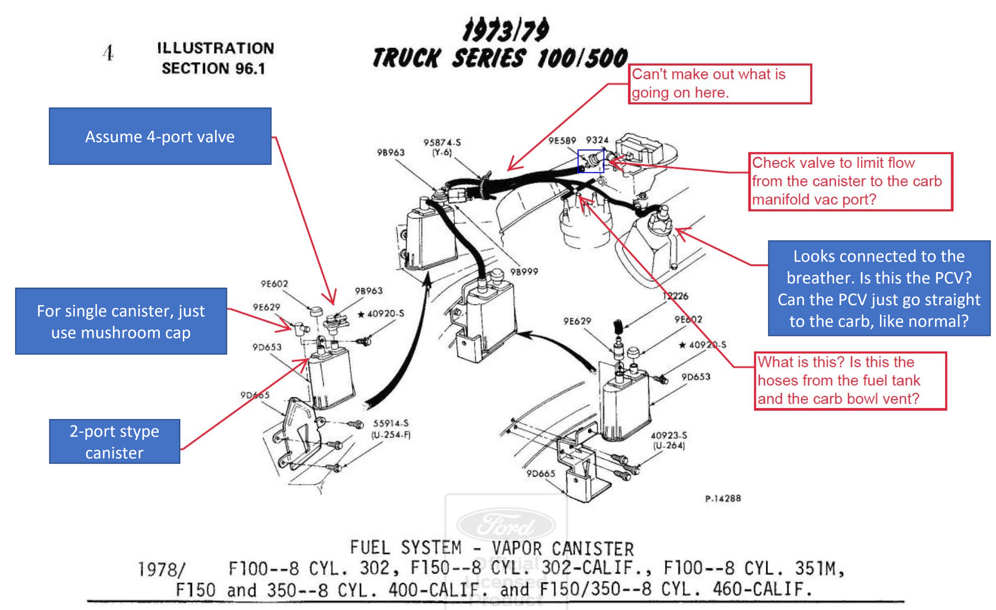 1978 F100 - Replacing Evaporative Emission System - Ford Truck ...
