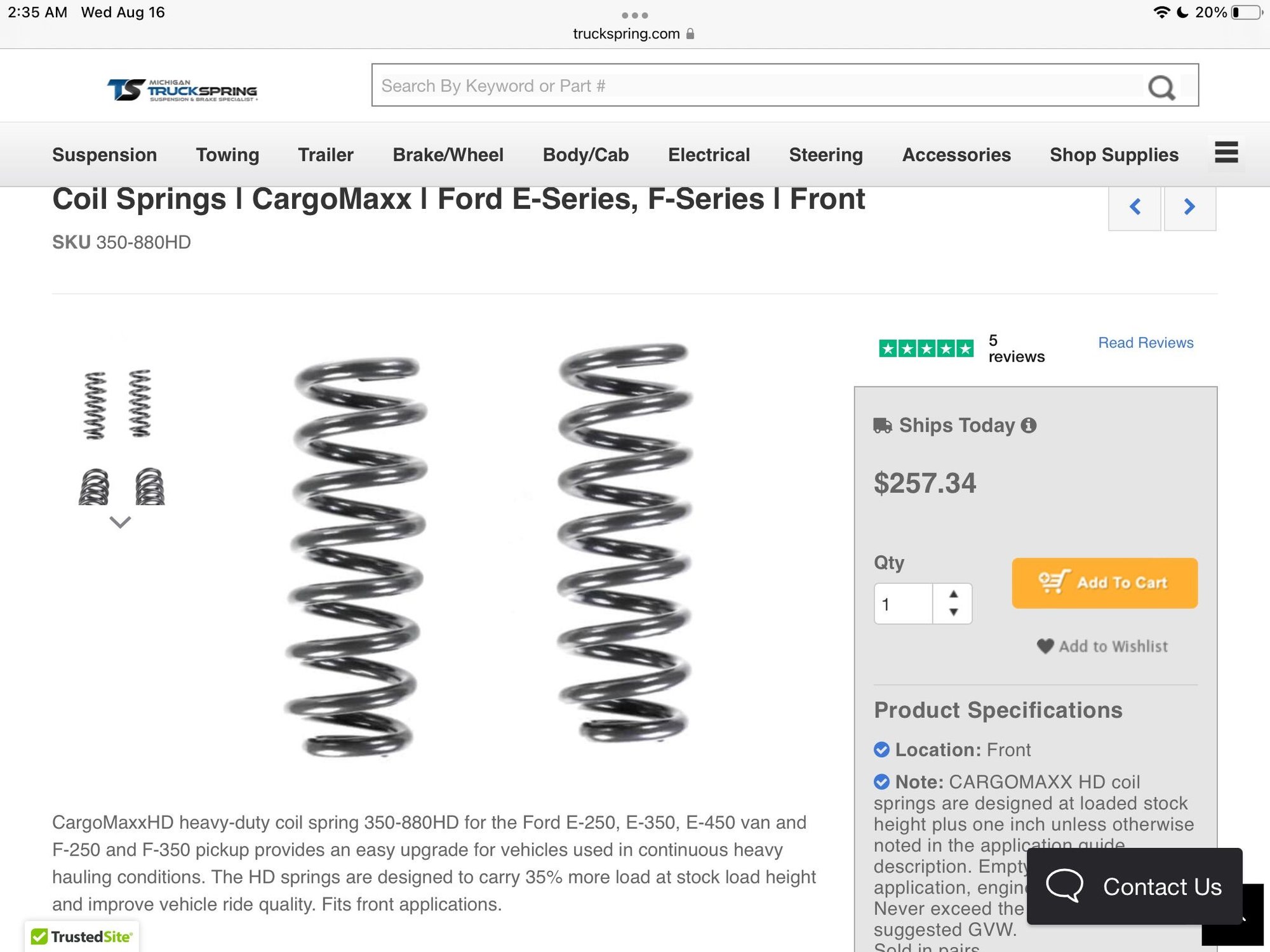 Use F-Series 2-3” lifted coil springs to lift E-Series? YES!!! - Ford ...