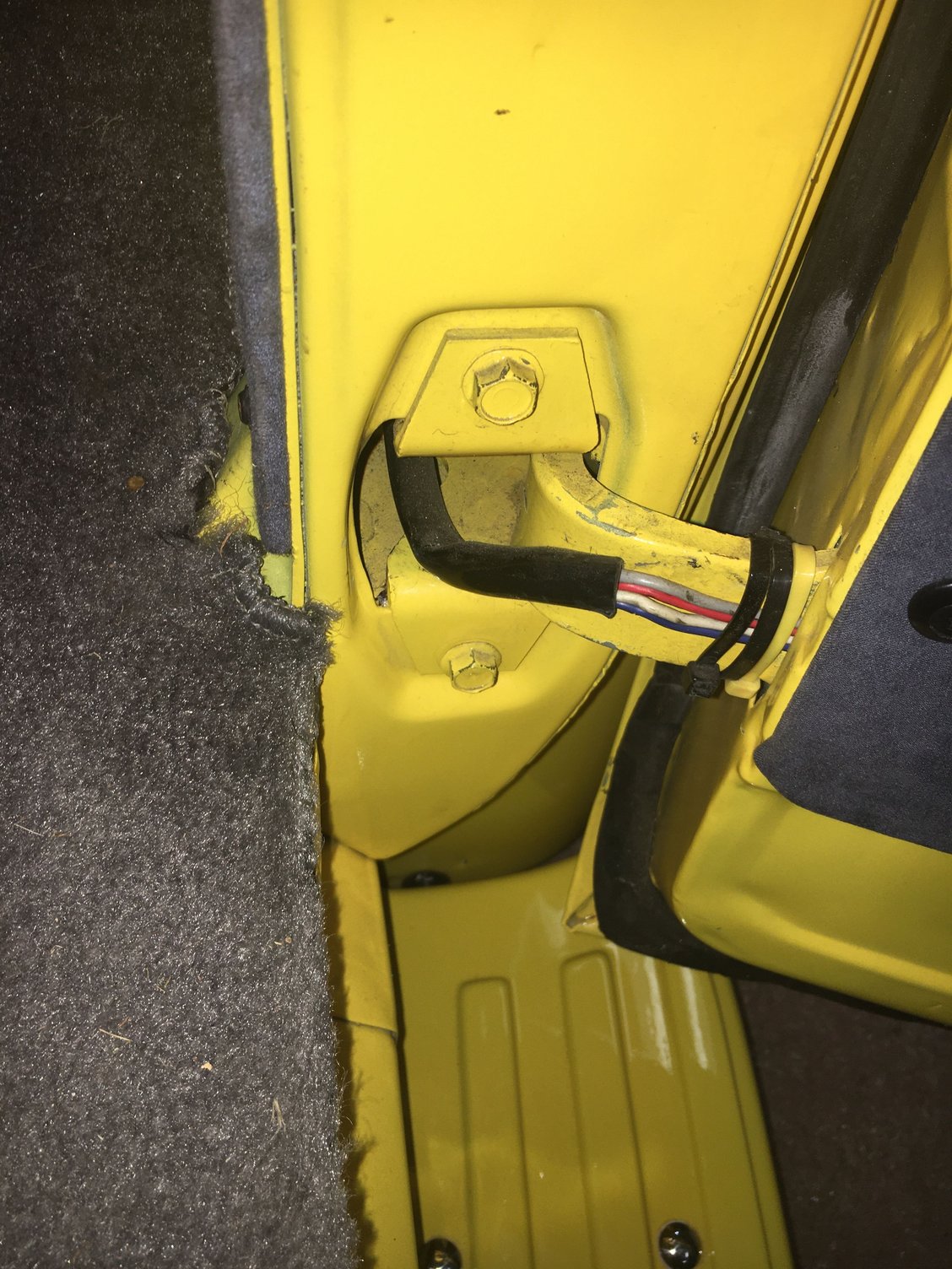 55 f100 wires through door jam - Ford Truck Enthusiasts Forums