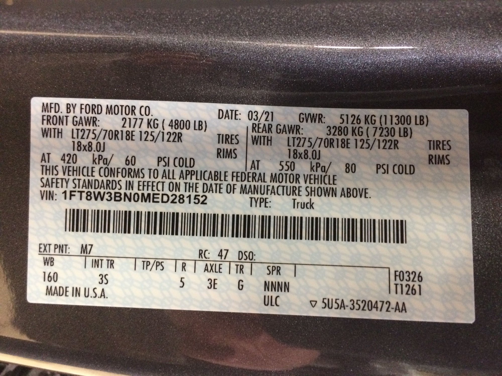 Rear Axle Weight Rating - Ford Truck Enthusiasts Forums