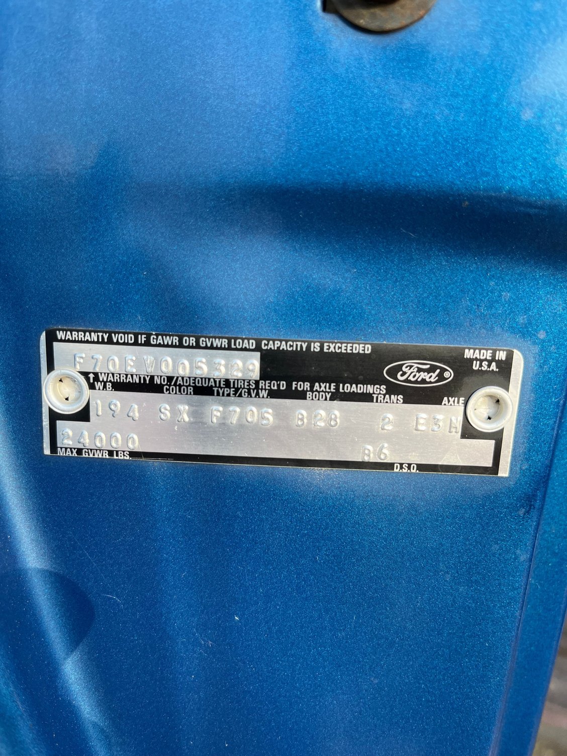F700 year id - Ford Truck Enthusiasts Forums