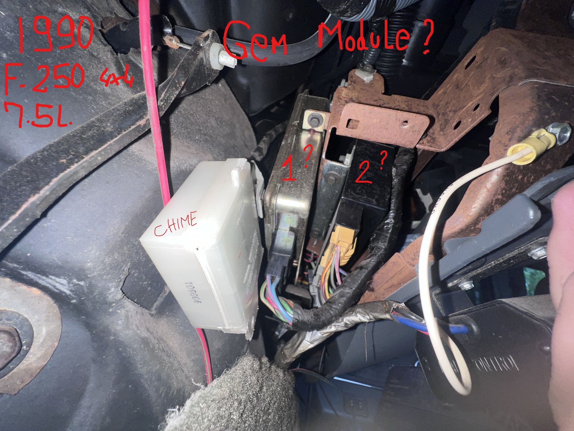 GEM location on 1990 F-250 - Ford Truck Enthusiasts Forums