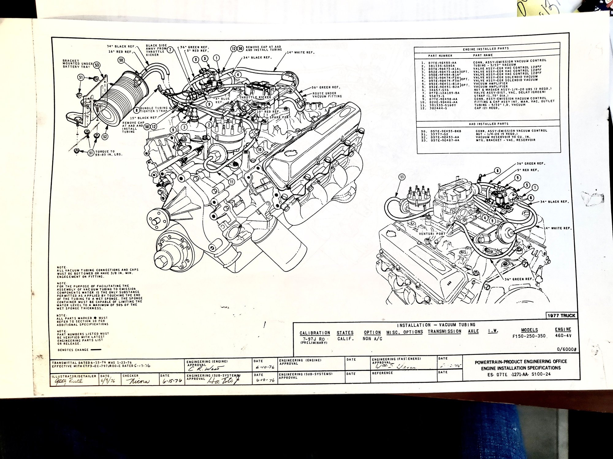 1977 F250 460 vacuum diagram - Ford Truck Enthusiasts Forums
