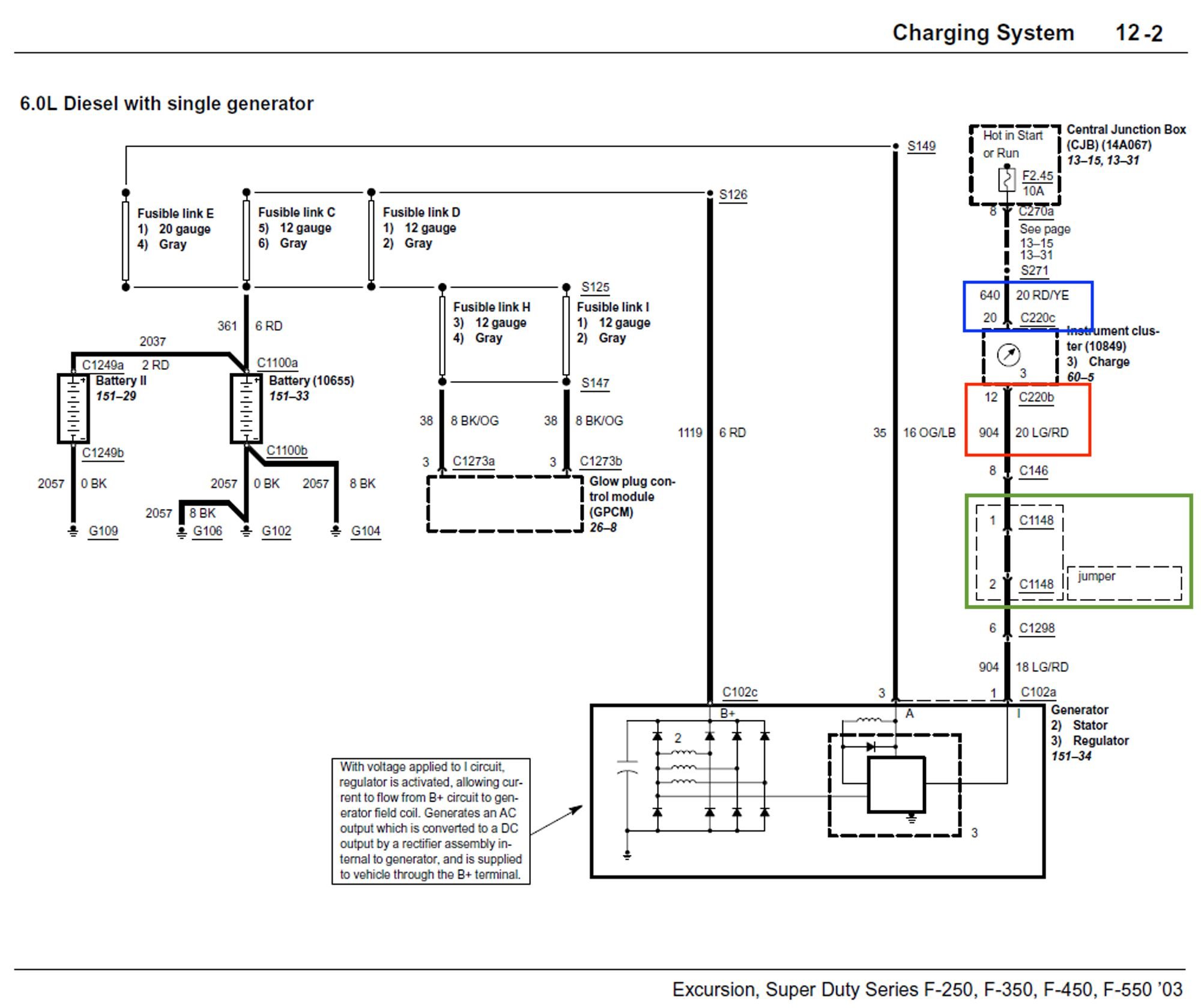 Running a wire from instrument cluster to alternator - Ford Truck ...