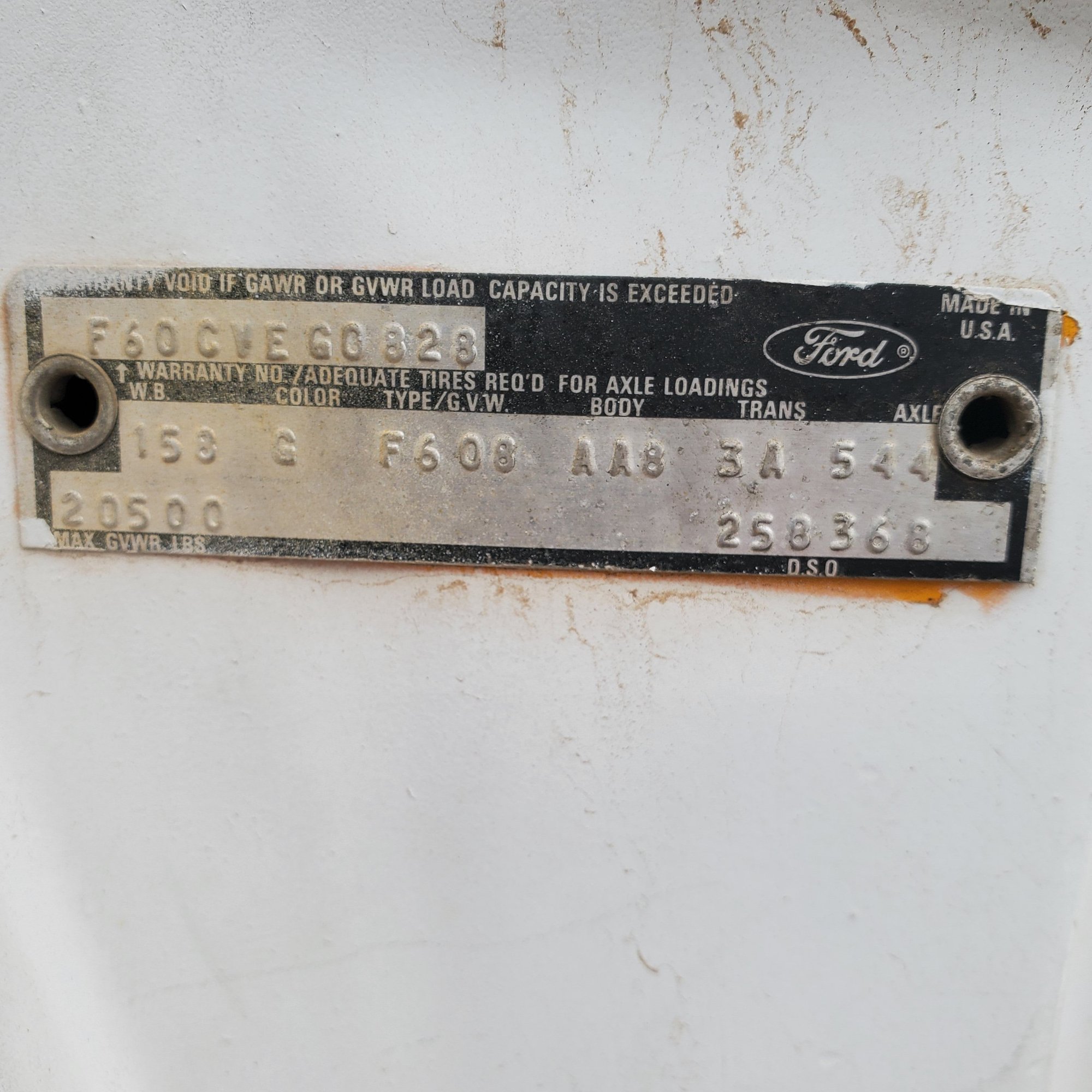 1979 F600 decode - Ford Truck Enthusiasts Forums