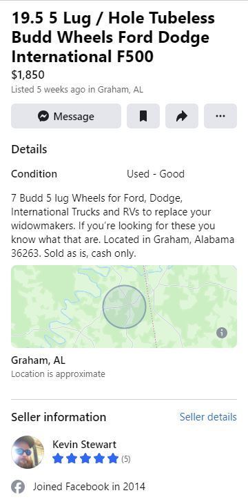 19.5 5 lug Budd wheels - Ford Truck Enthusiasts Forums