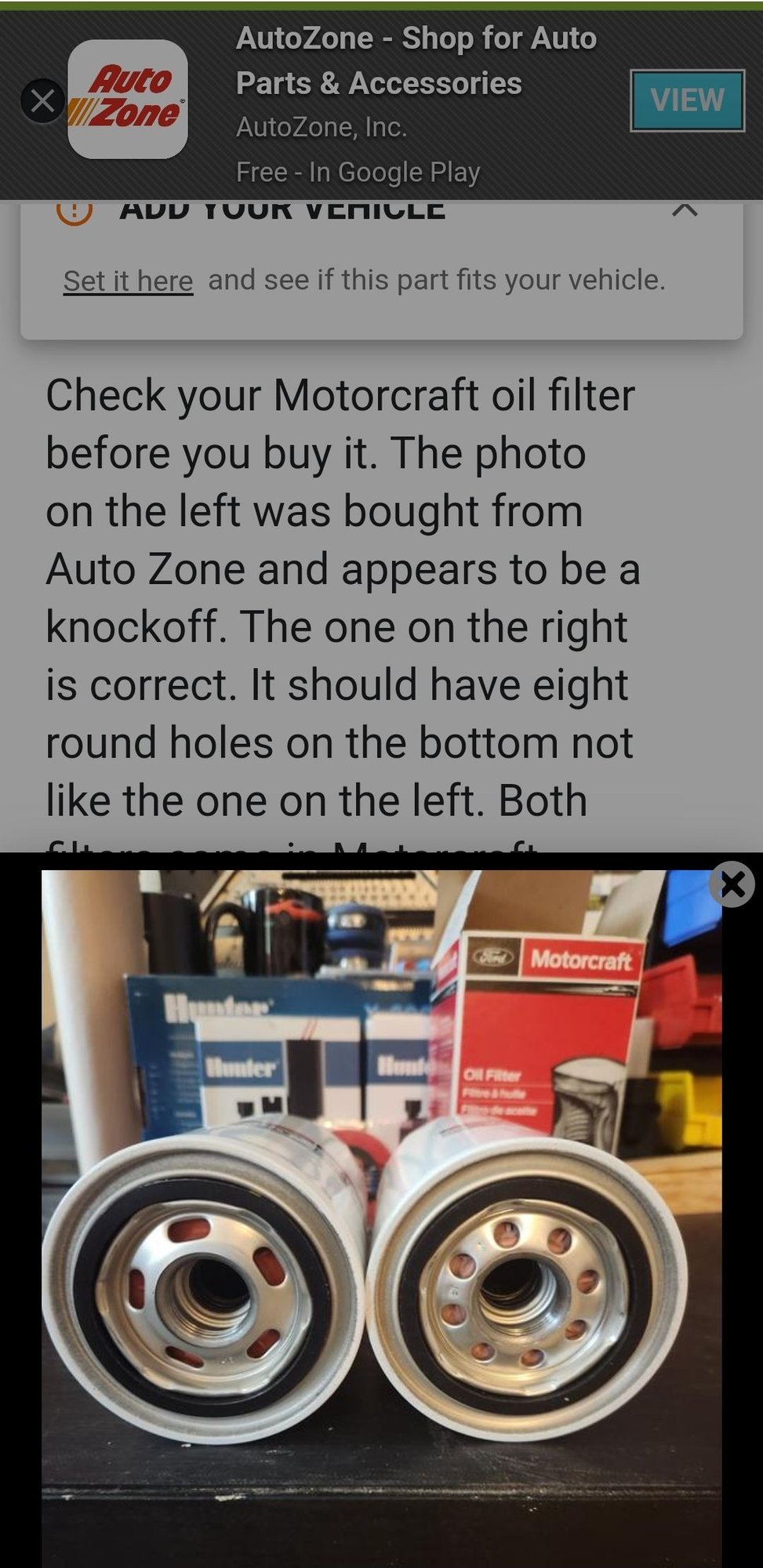 New Motorcraft FL 2124 S Oil Filter - Page 26 - Ford Truck Enthusiasts ...