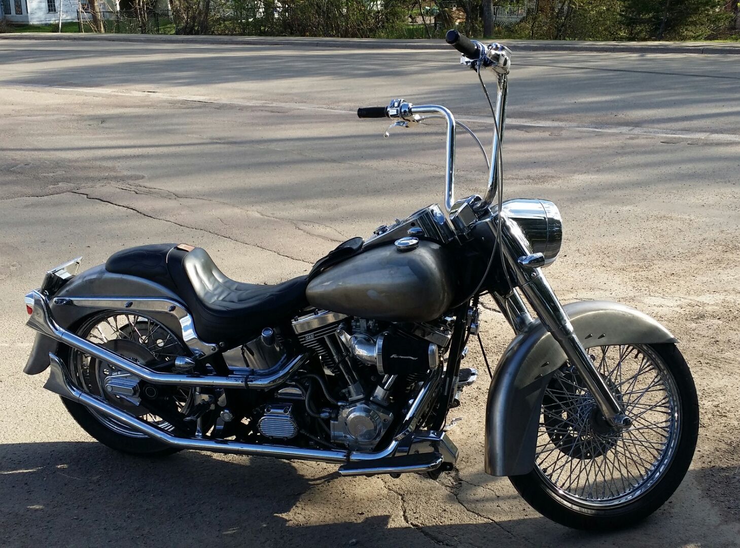 Used Custom Airbrushed (Fitto) Fatboy (5.2gal) Tanks & 1995 FLSTC ...
