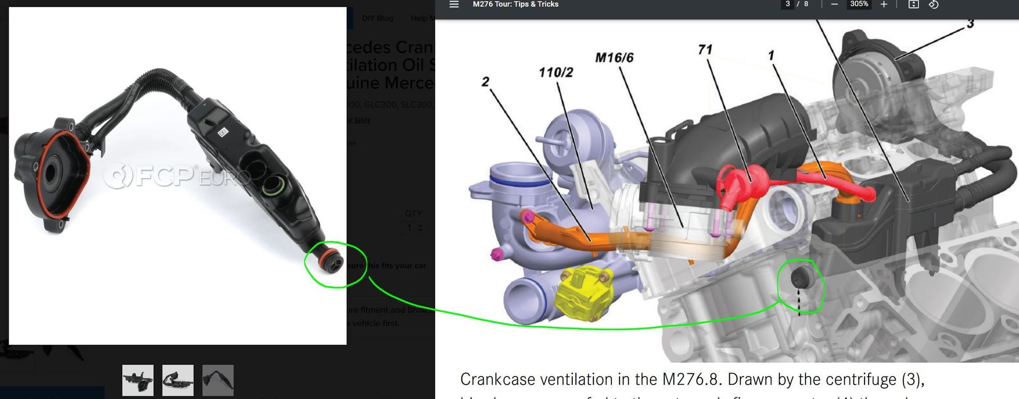 Engine oil drip/leak locations on M276 engine - MBWorld.org Forums