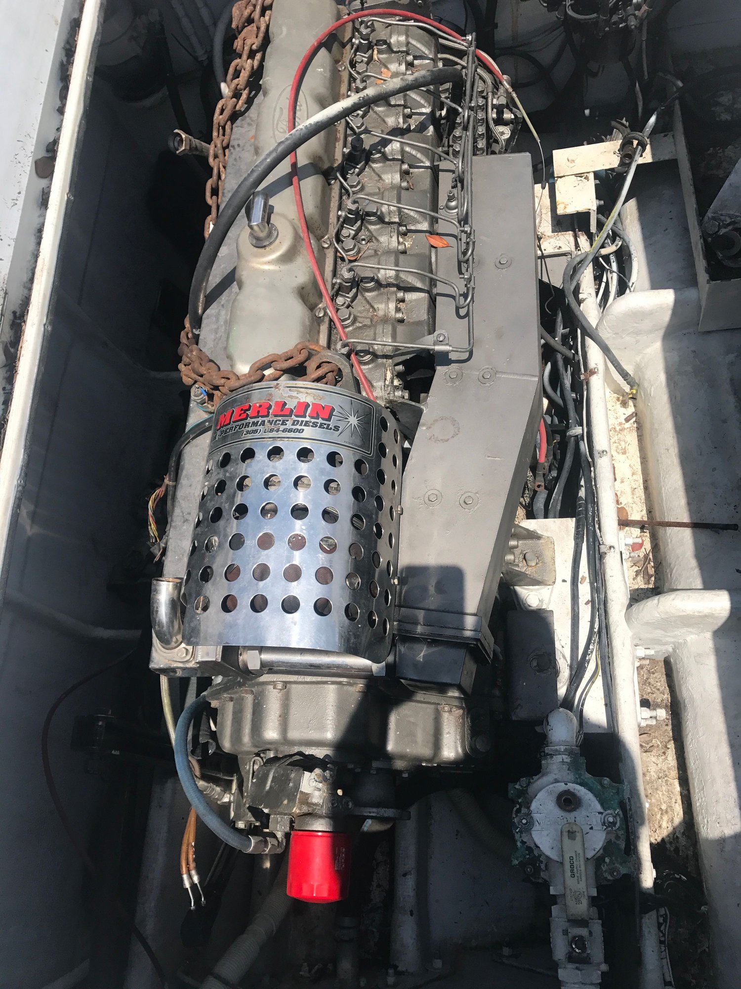 Ford Merlin 450hp Racing diesels with ZF trans - Offshoreonly.com