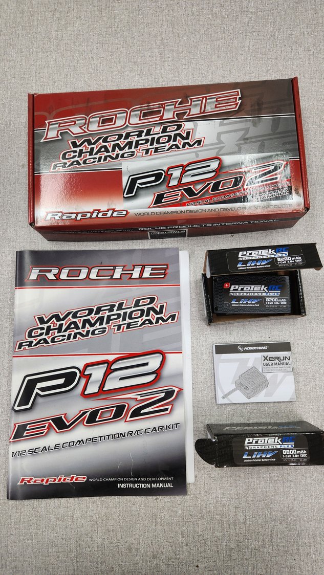 Roche P12 Evo2 ARTR GT12 with Hobbywing XR10 Pro 1s Stock, Protek Lipos ...