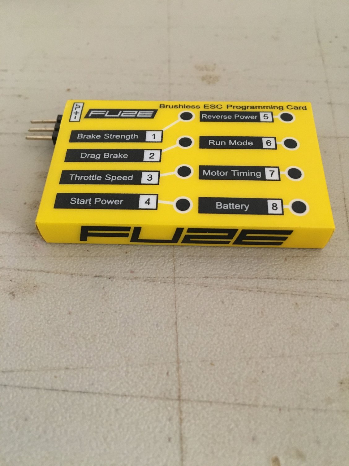 Dynamite FUZE esc programming card - R/C Tech Forums