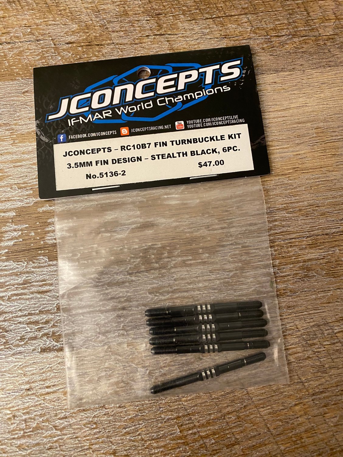 NIP JConcepts RC10 B7/B7D Fin Titanium Turnbuckle (Stealth Black) - R/C Tech Forums