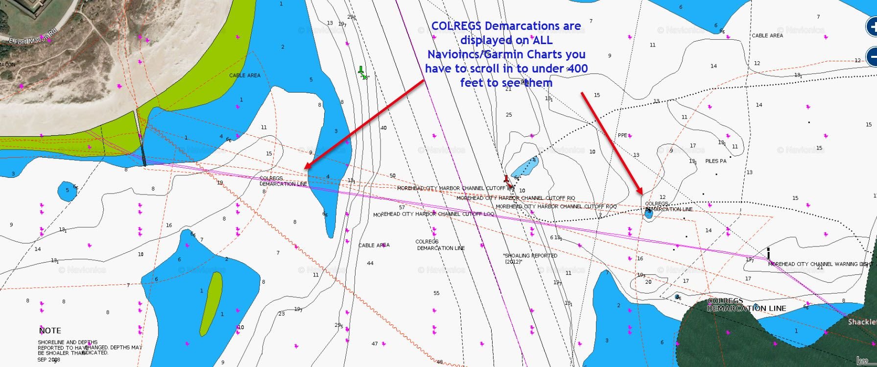 Colregs Demarcation Line Map