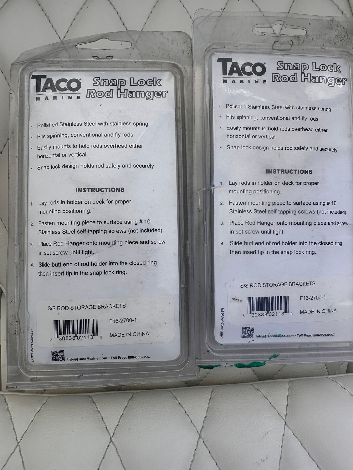 2 Sets Taco Marine Snap Lock Rod Hangers - The Hull Truth - Boating and ...