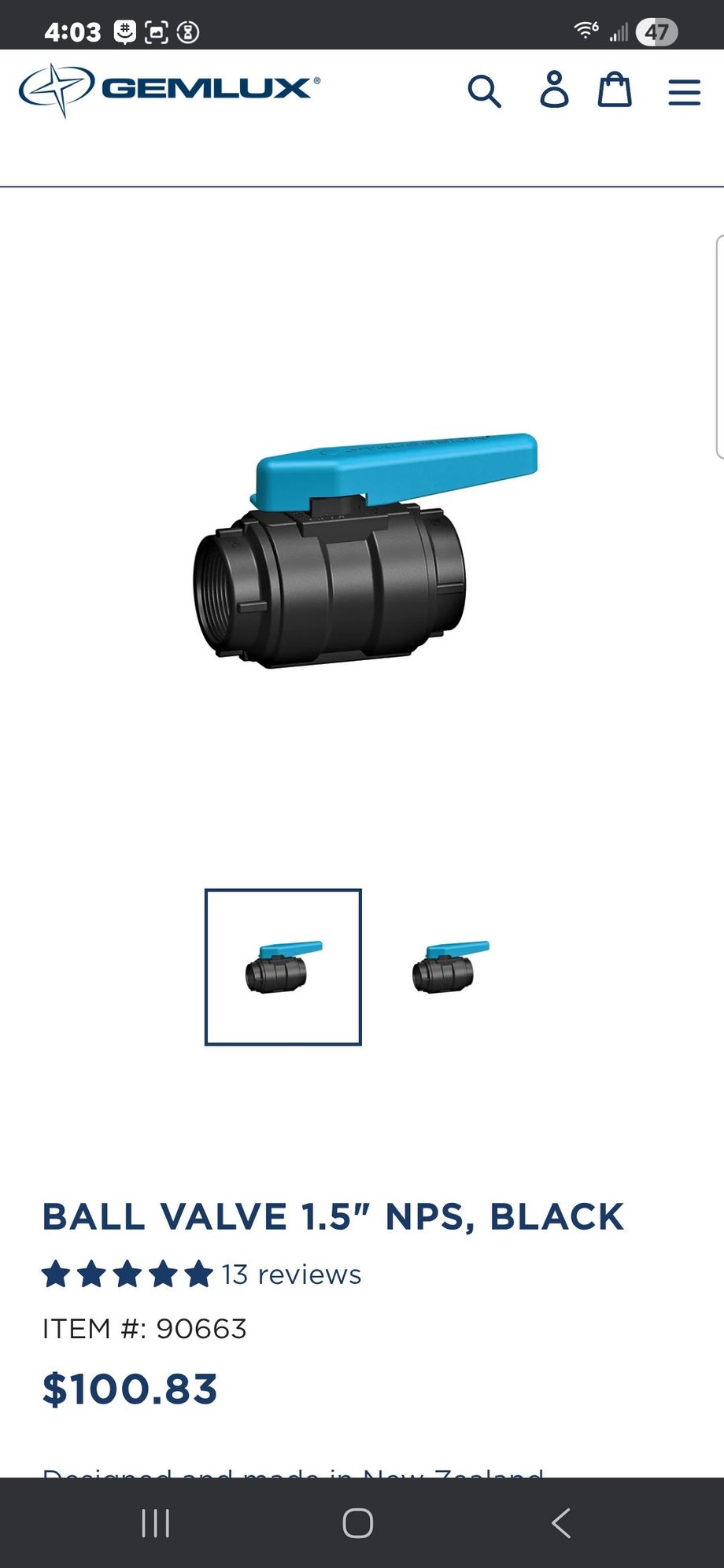 Gemlux 1 1/2 ball valve - The Hull Truth - Boating and Fishing Forum